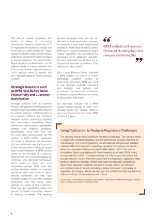 Backing up the digital front - digitizing the banking back office ...