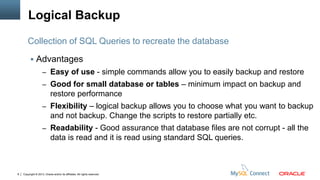 Backing Up the MySQL Database | PPT