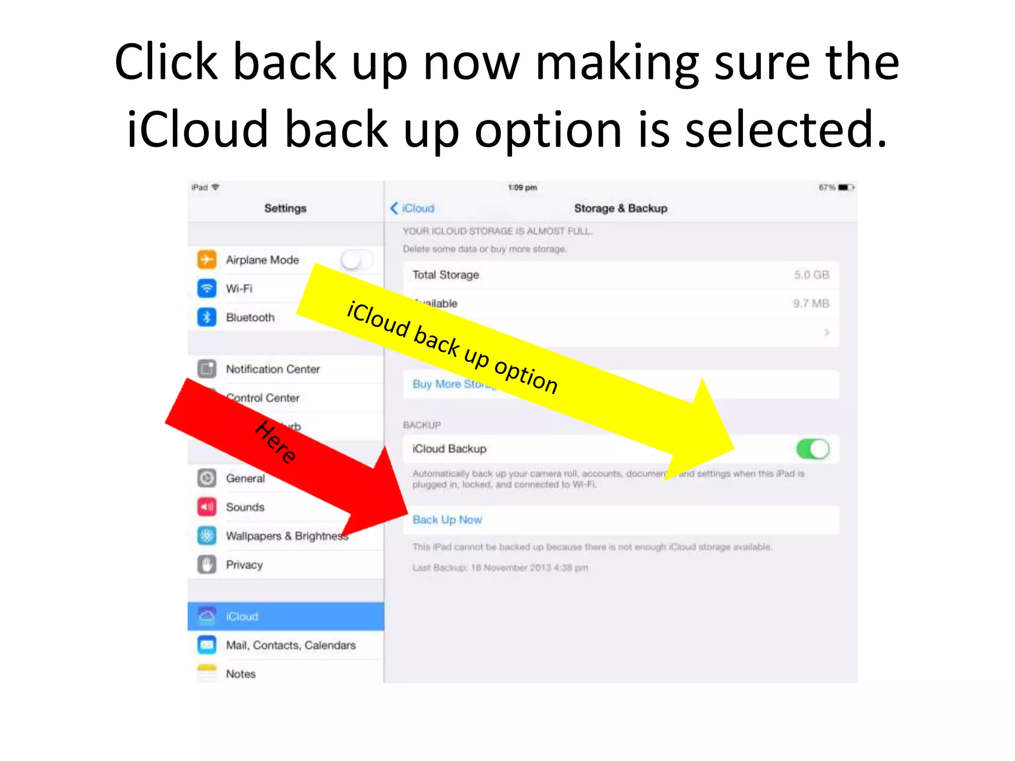 Backing up through iCloud | PPTX
