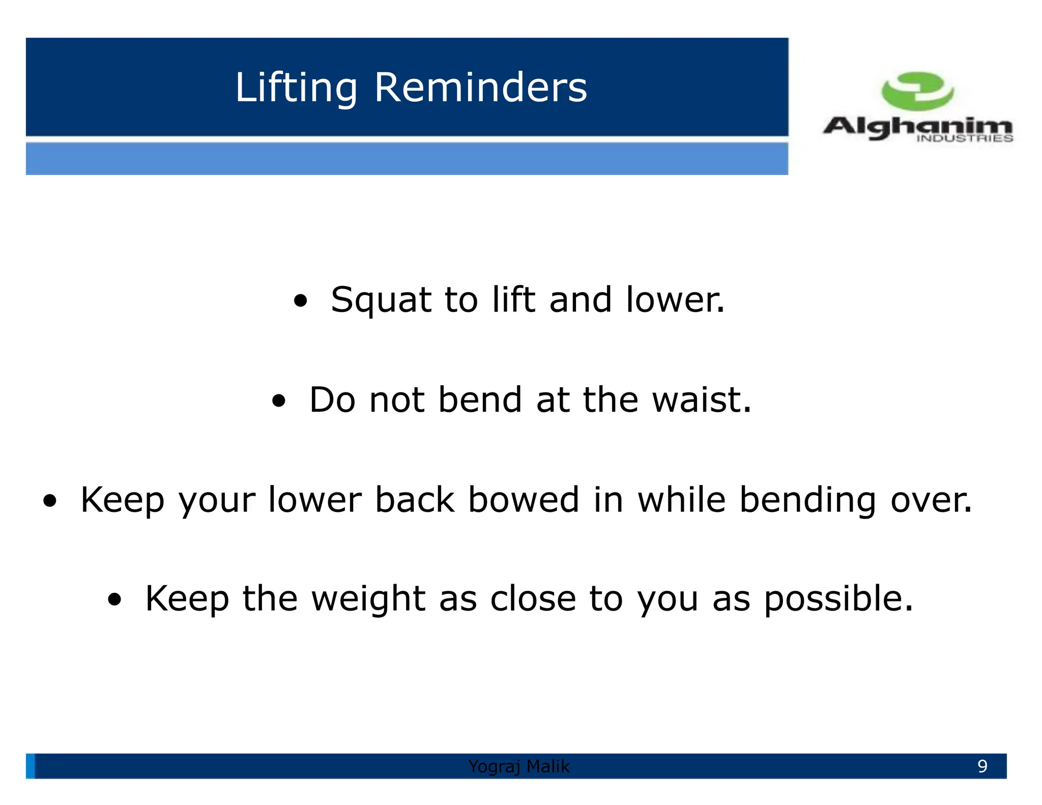 Back Injury hazards precautions safety don't | PPTX