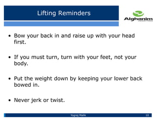 Back Injury hazards precautions safety don't | PPTX