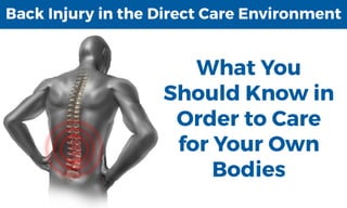 Back injury in healthcare | PDF