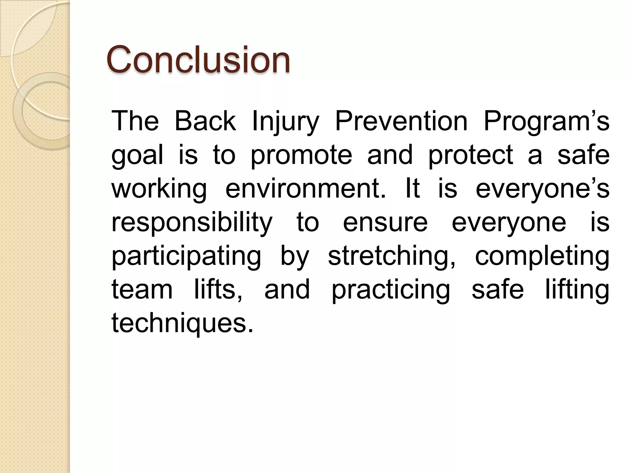 Back injury prevention program mod1 | PPT