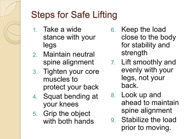 Back injury prevention program mod1 | PPT