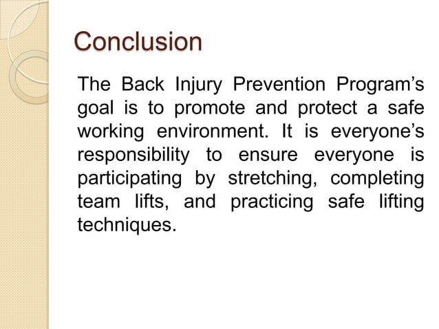Back injury prevention program mod1 | PPT