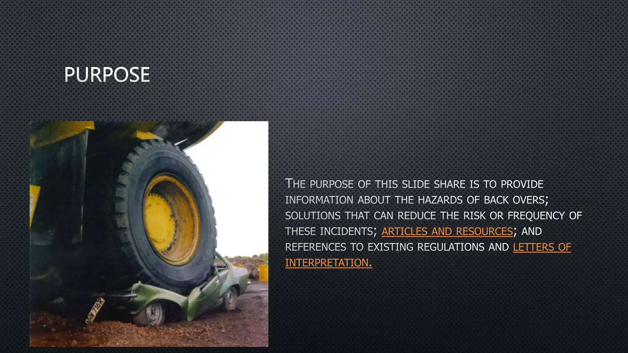 Construction Site Backover Incident OSHA | PPTX