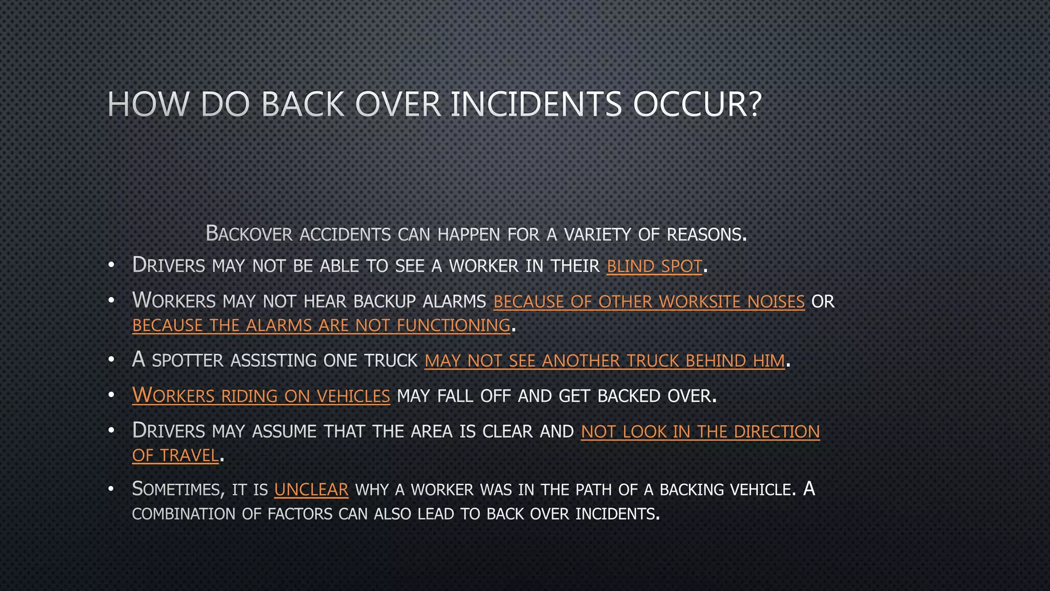 Construction Site Backover Incident OSHA | PPTX