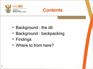 Backpacking And Youth Presentation | PPT