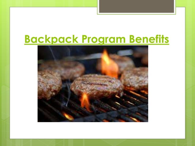 Backpack program benefits | PPTX