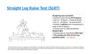 Clinical examination of back pain and radiating pain | PPTX