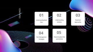 back pain approach and arthritis in adults | PPTX