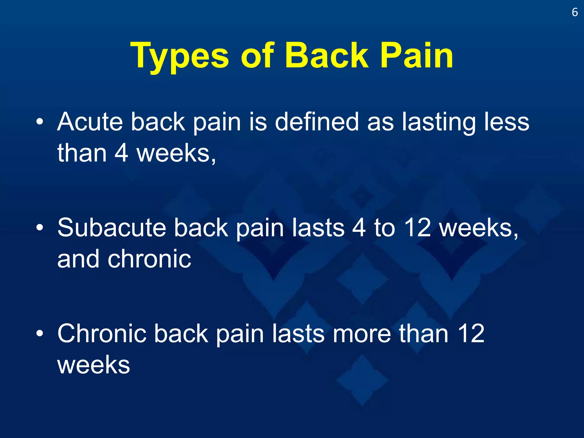 Back pain guide line | PPTX