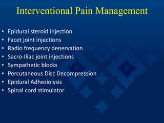 Back pain guide line | PPTX
