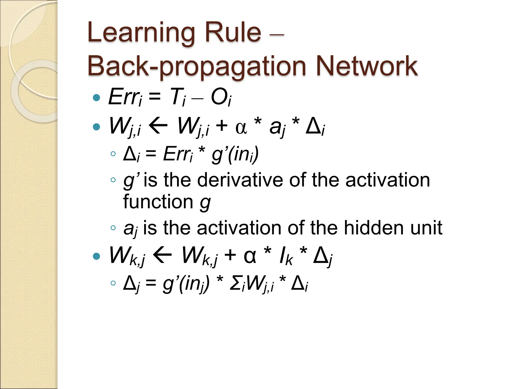 Backpropagation Algorithm Forward And Backward Pass Ppt 
