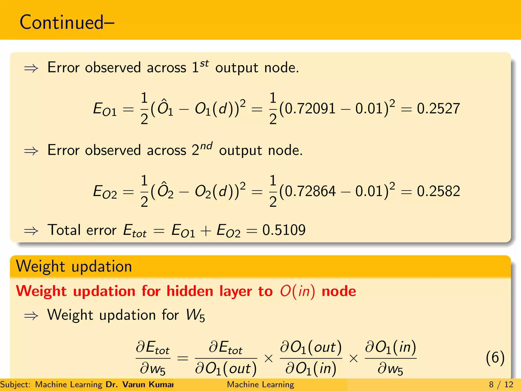 Back Propagation in Deep Neural Network | PPT