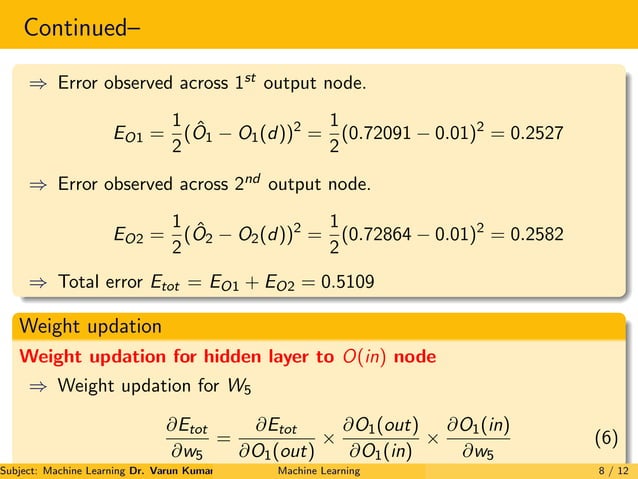 Back Propagation In Deep Neural Network Ppt Free Download