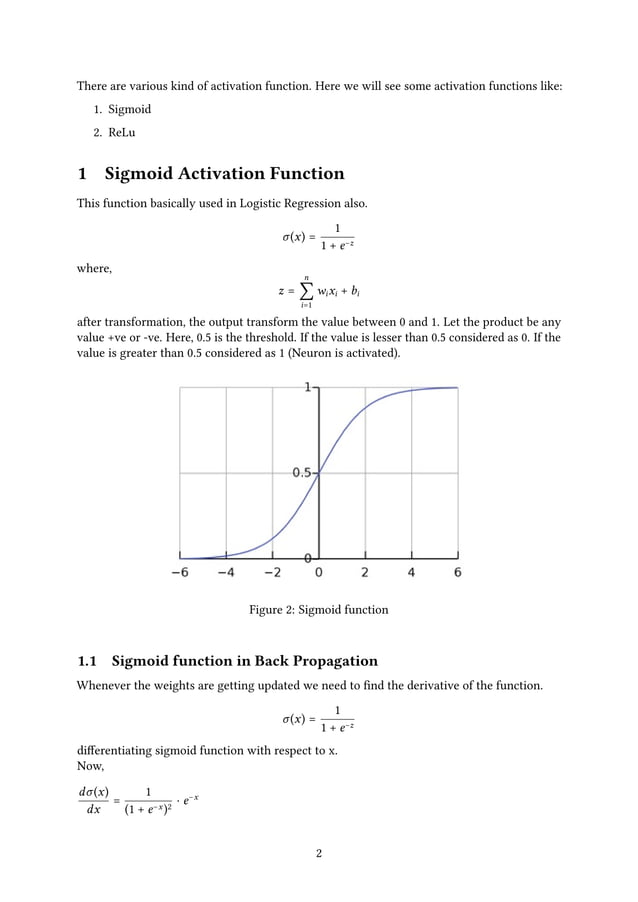 Back Propagation Using Sigmoid And Relu Function Pdf Artificial