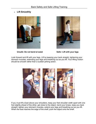 Back Safety | PDF | Physical Therapy | Wellness