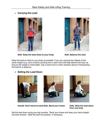 Back Safety | PDF | Physical Therapy | Wellness