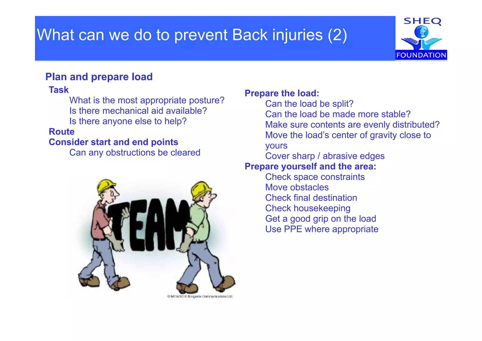 Back safety | PDF