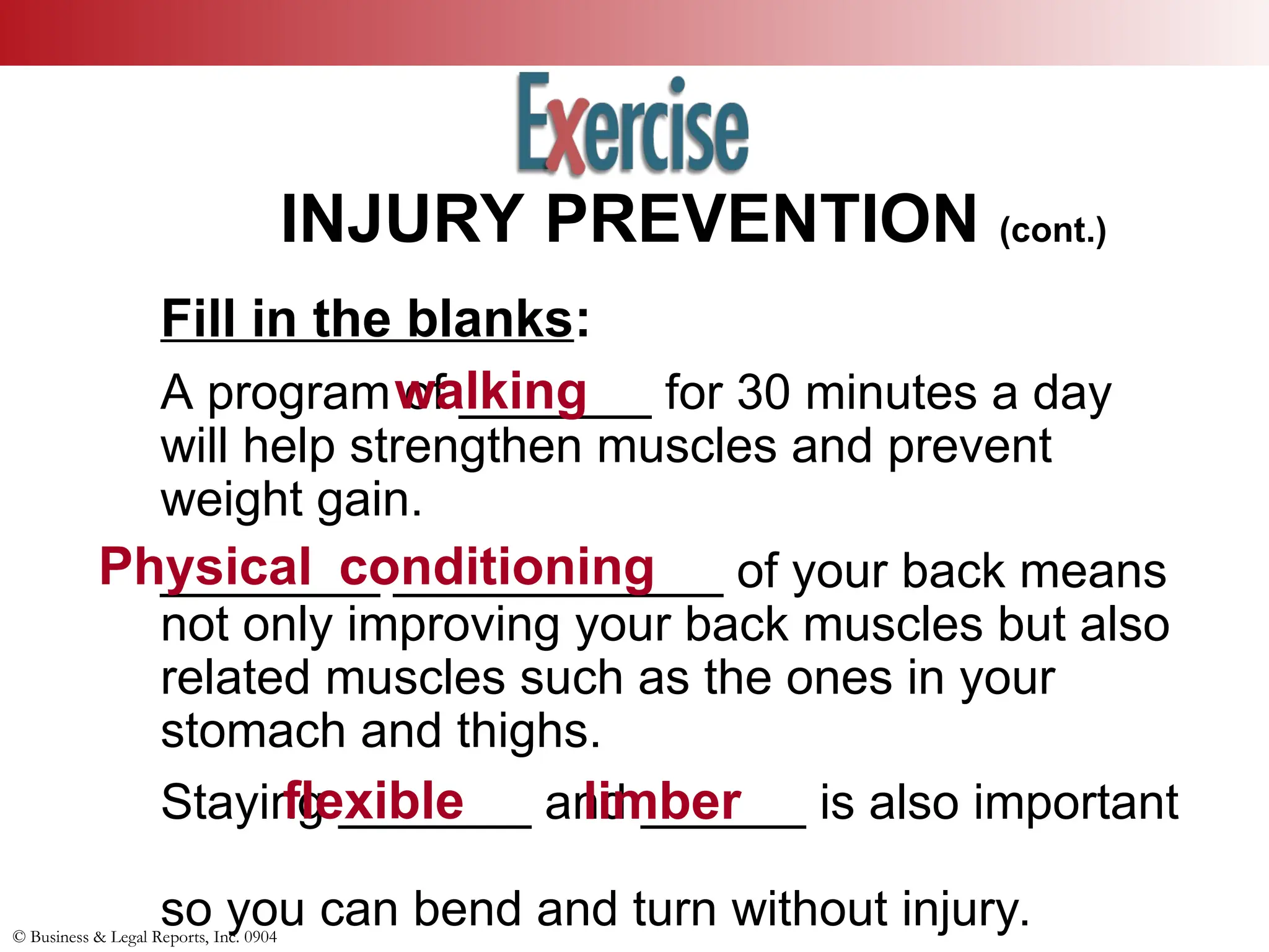 Back Problem Causes, Safety and Injury Prevention | PPT