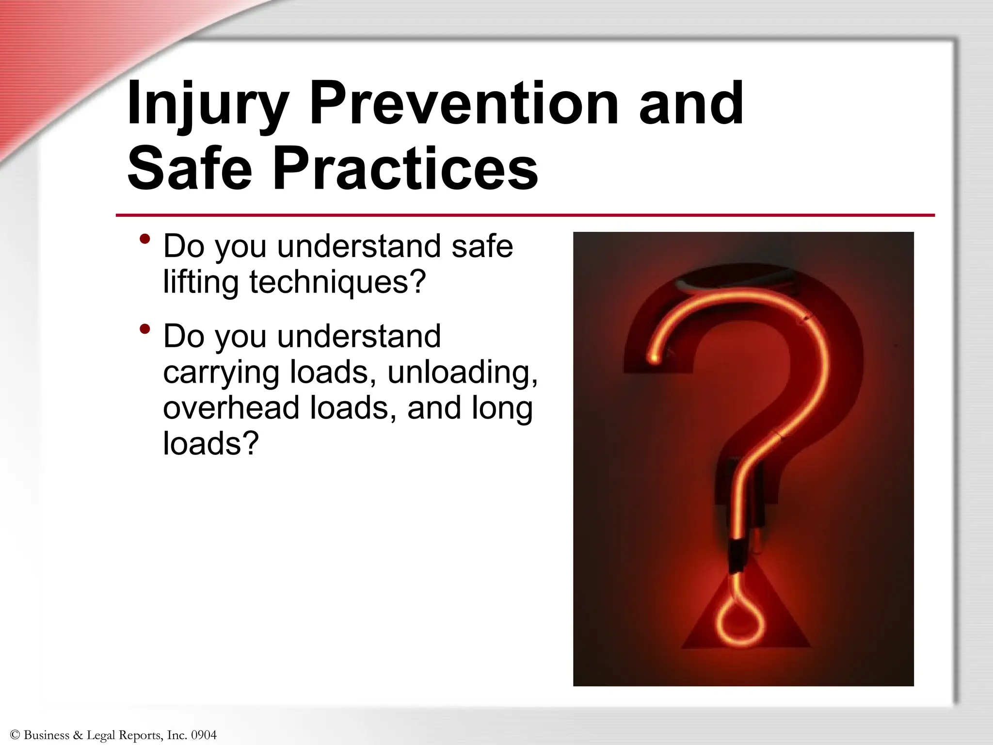 Back Problem Causes, Safety and Injury Prevention | PPT