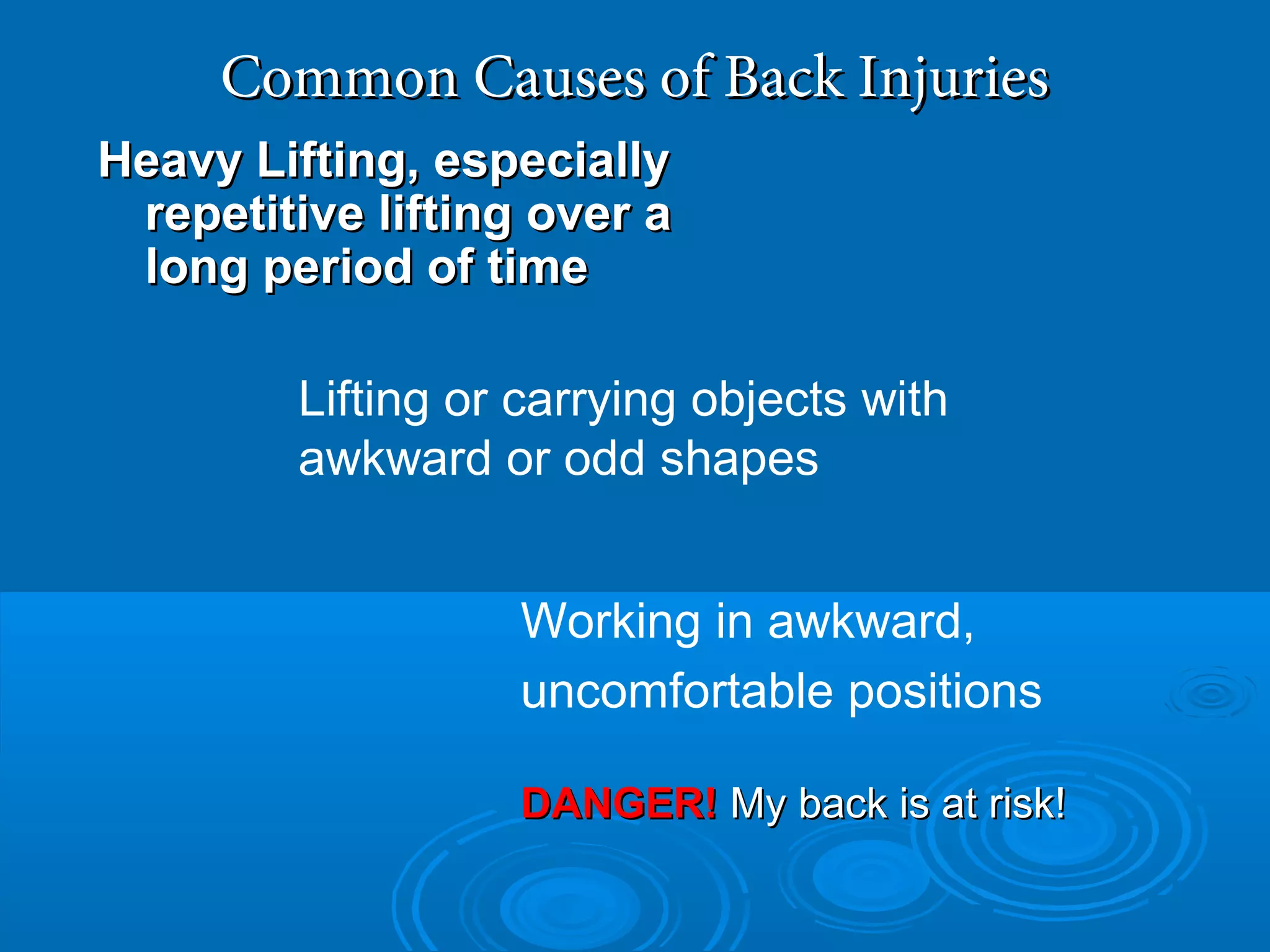 Back Safety and Lifting | PPT