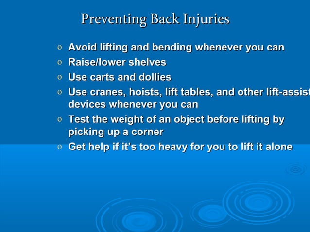 Back Safety and Lifting | PPT | Physical Therapy | Wellness