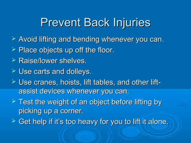 Back Safety and Lifting | PPT | Physical Therapy | Wellness
