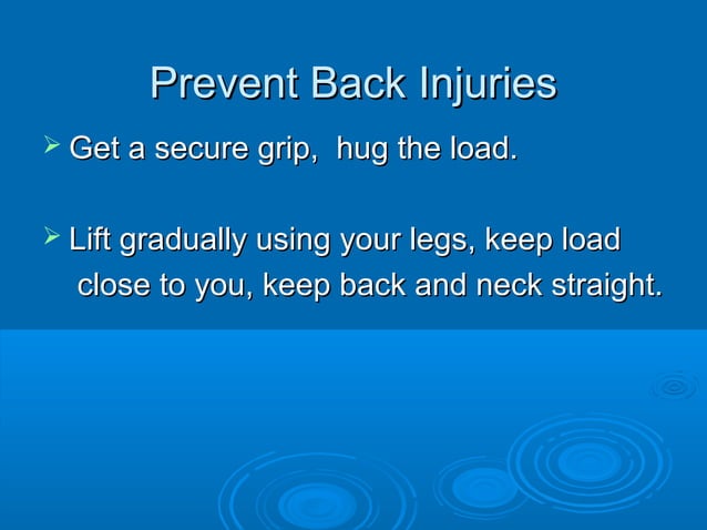 Back Safety and Lifting | PPT | Physical Therapy | Wellness