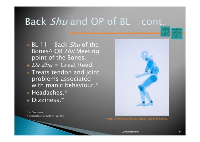 Urinary Bladder Back Shu points discussion | PPT