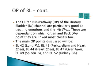 Urinary Bladder Back Shu points discussion | PDF