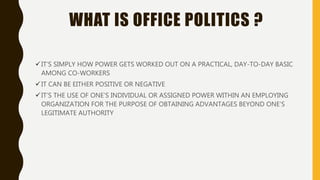 THE POLITICS OF BACKSTABBING | PPTX