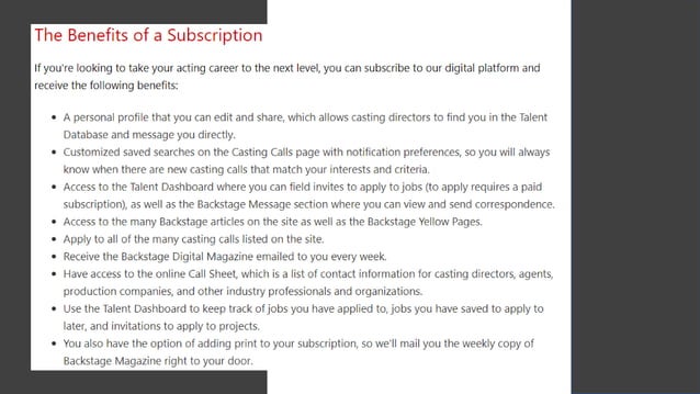 Backstage magazine case study | PPT | Free Download