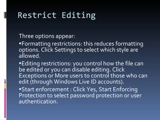 Backstage view in_word_2010 | PPT | Desktop Publishing | Computer ...