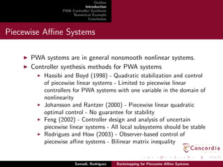 Backstepping for Piecewise Affine Systems: A SOS Approach | PPT