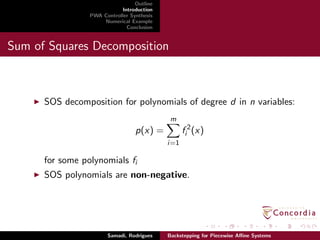 Backstepping for Piecewise Affine Systems: A SOS Approach | PPT