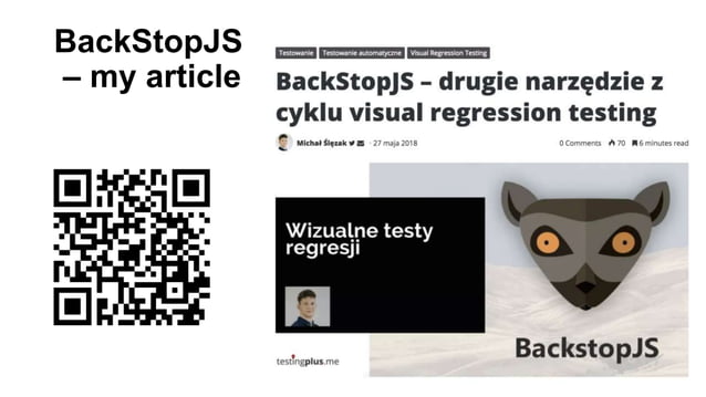 BackStopJS - how to avoid visual regression of our web application? | PPT