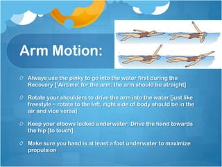 How to Swim: Backstroke | PPTX