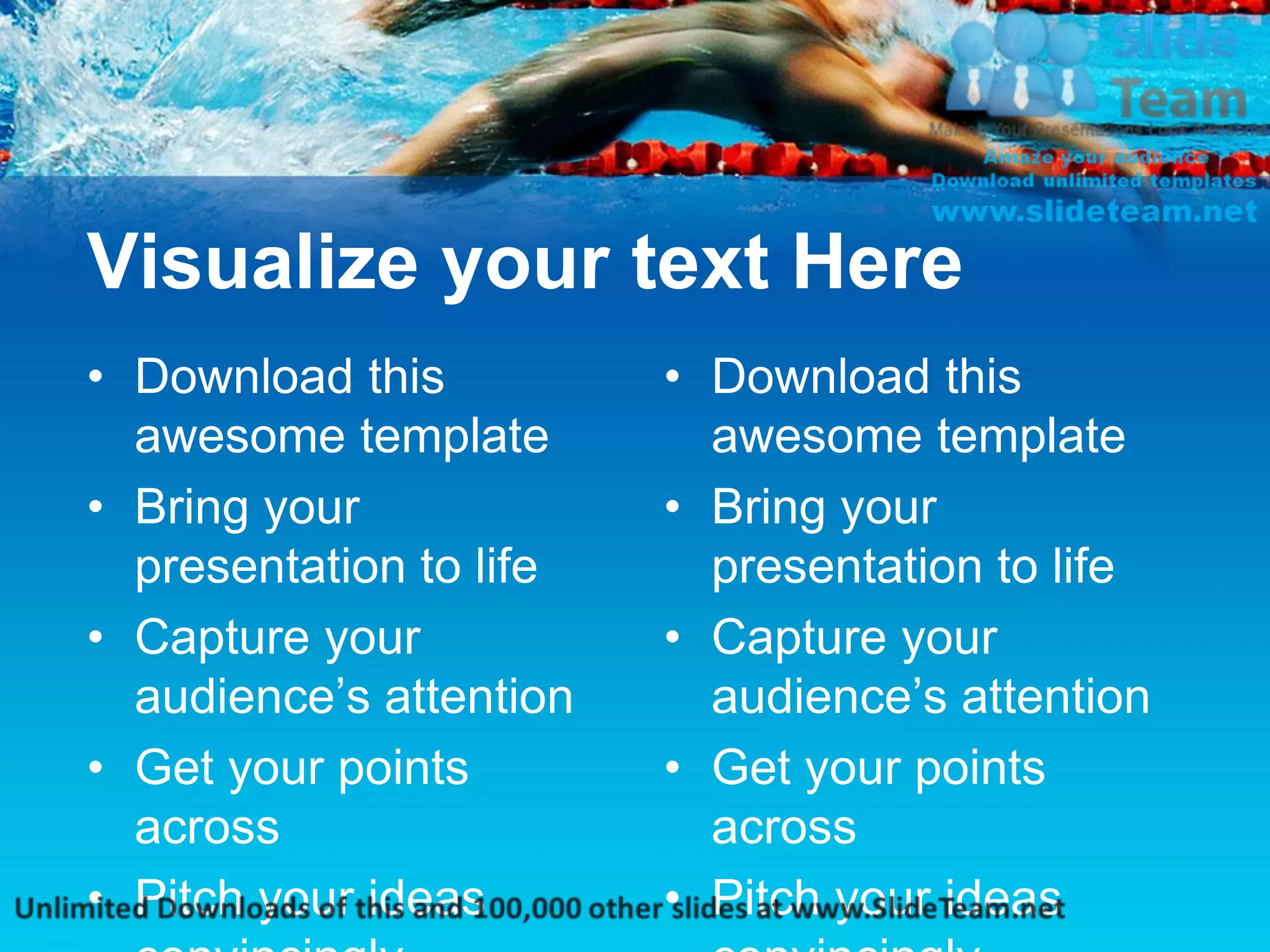 Back stroke swimming sports power point templates themes and ...
