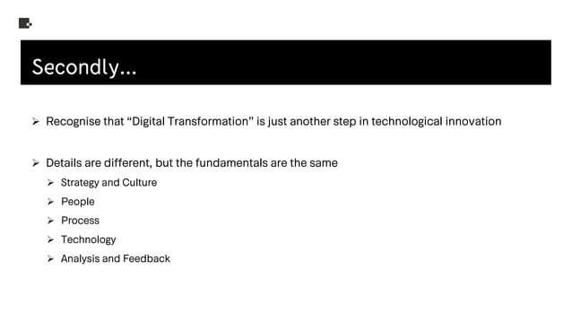 Digital Transformation: Back to Basics | PPT