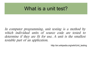 Back to basics - PHPUnit | PPT