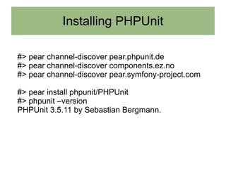 Back to basics - PHPUnit | PPT