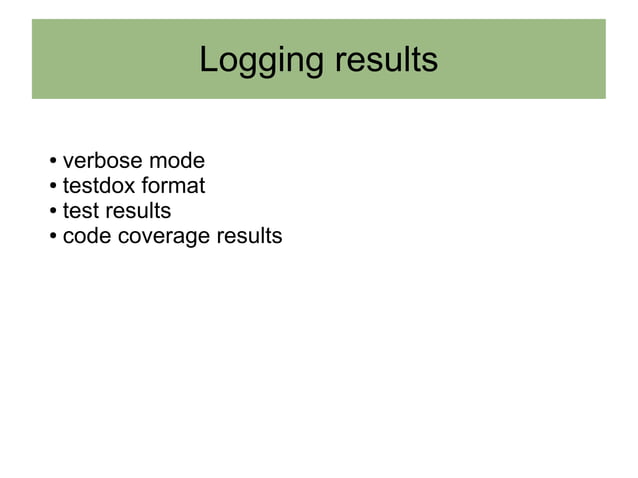 Back to basics - PHPUnit | PPT
