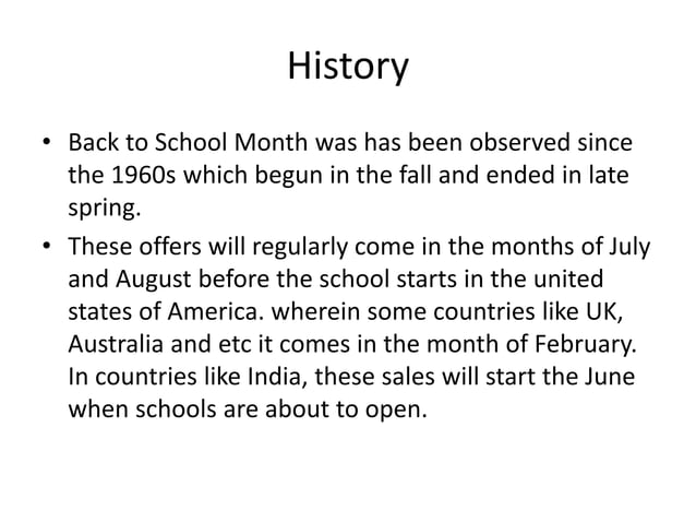 Interesting Facts About Back To School | PPT