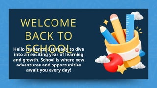 Back to School 2 powerpoint presentatiom | PPTX