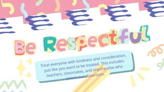 Back to School Classroom Rules Educational Presentation in Pink, Yellow ...