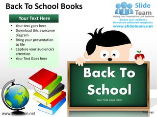 Back to school education books powerpoint ppt slides. | PDF