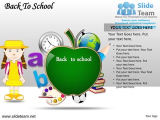 Back to school education powerpoint presentation templates. | PPT