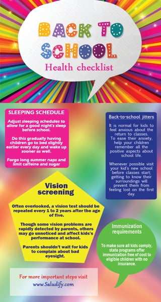 Back to School Health Checklist | PDF